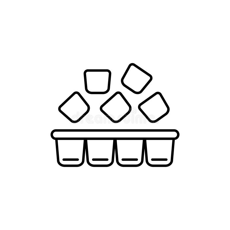 Ice Cube Plastic Container Icon Stock Vector - Illustration of ...