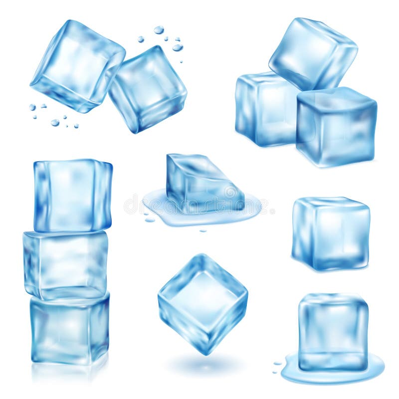 Ice Cube Set stock vector. Illustration of aqua, drop - 150344395