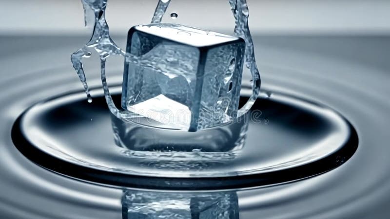 Ice Cube Splash stock video. Video of pure, closeup - 358483587