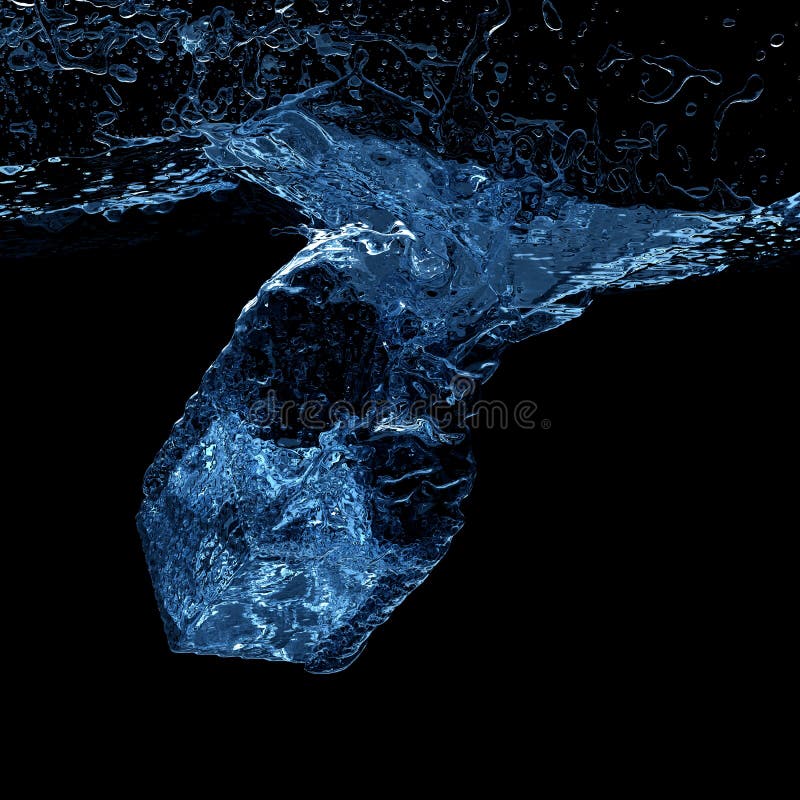 Ice cube splash stock illustration. Illustration of cube - 55587510