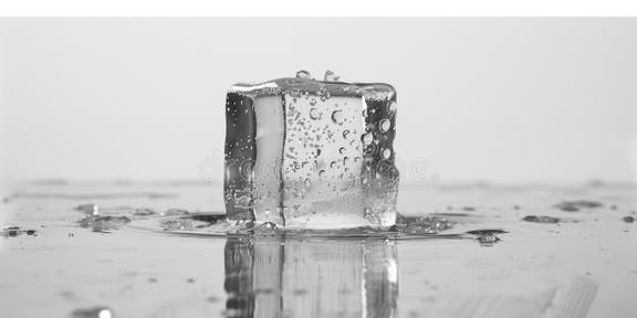 Ice cube on table stock photo. Image of temperature - 382399176