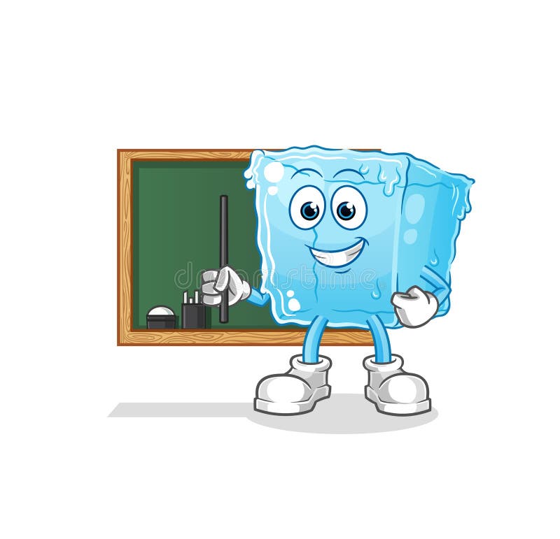 Ice Cube Teacher Vector. Cartoon Character Stock Vector - Illustration ...