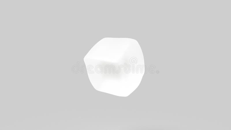 Ice Cube Transforms into a Sphere 3d Stock Illustration - Illustration ...