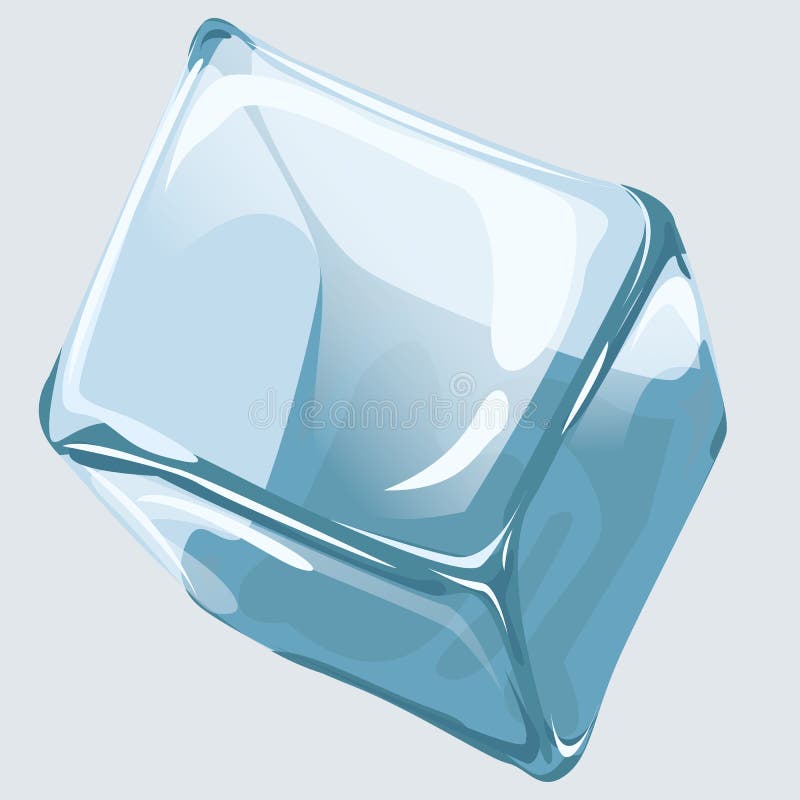 Ice Cube. Transparent Ice and Soft Shades of Ice Convey Freshness Stock ...
