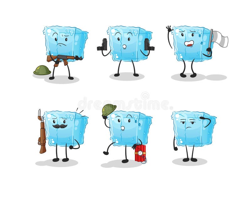 Ice Cube Troops Character. Cartoon Mascot Vector Stock Vector ...