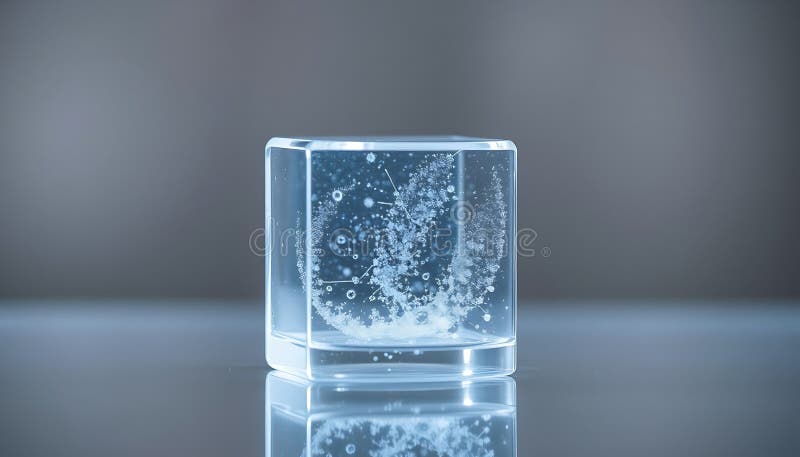 Ice Cube with Water Drops, Frozen Water, Clear Ice, and Refreshing Cold ...