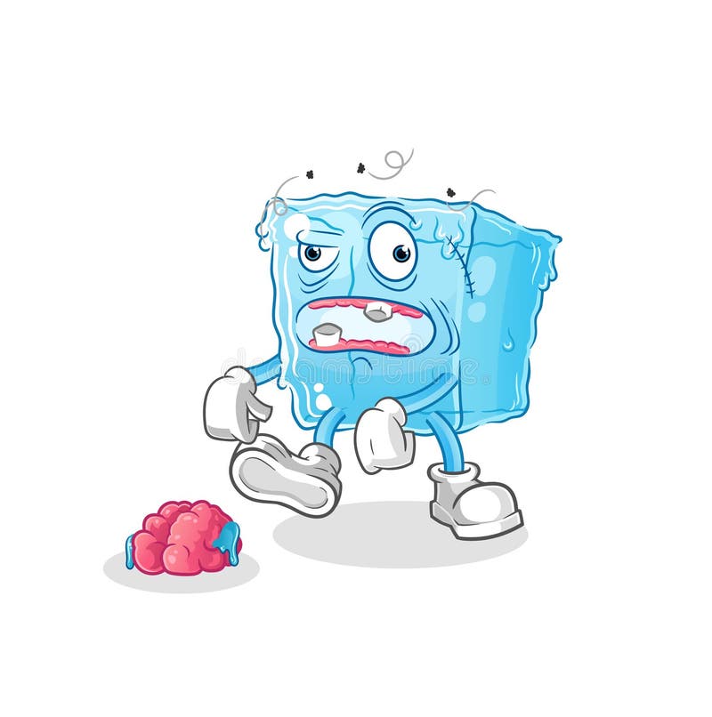 Ice Cube Zombie Character.mascot Vector Stock Vector - Illustration of ...