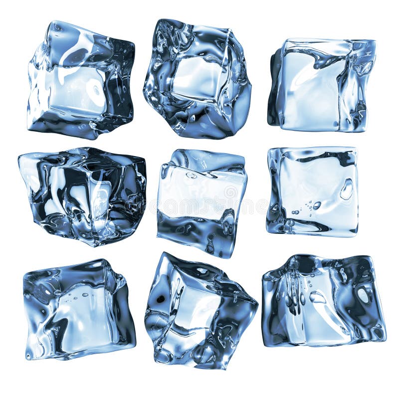 Ice cubes 3d render stock illustration. Illustration of solid - 6304937