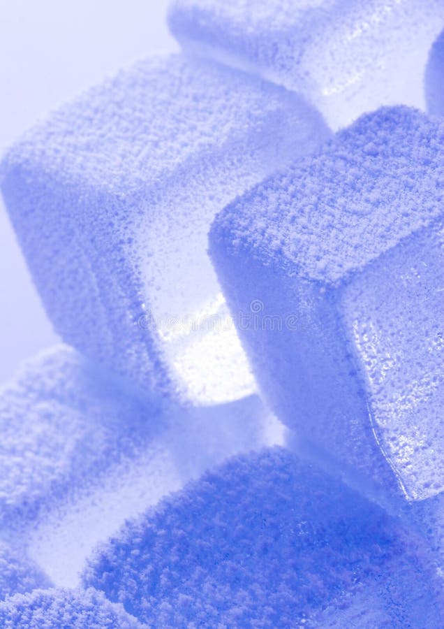 Blue ice cube stock photo. Image of white, isolated, chilled - 5235472