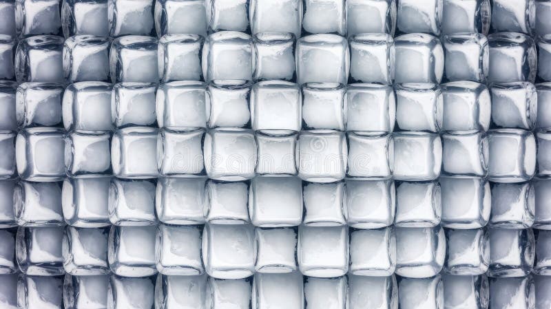 Ice Cubes Arranged in a Pattern on a White Background Stock ...