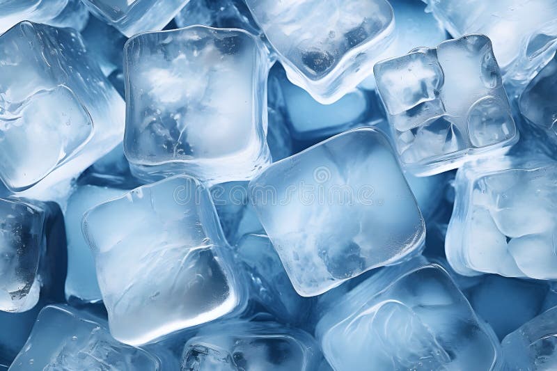 Ice Cubes of Ice Background - Ai Generated Stock Illustration ...