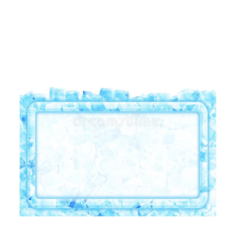 The Ice cubes banner stock illustration. Illustration of foreground ...
