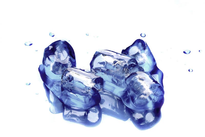 Blue ice cube stock image. Image of blue, white, block - 5361681