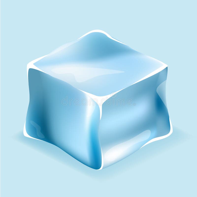 Ice cubes in blue colors stock illustration. Illustration of iced ...
