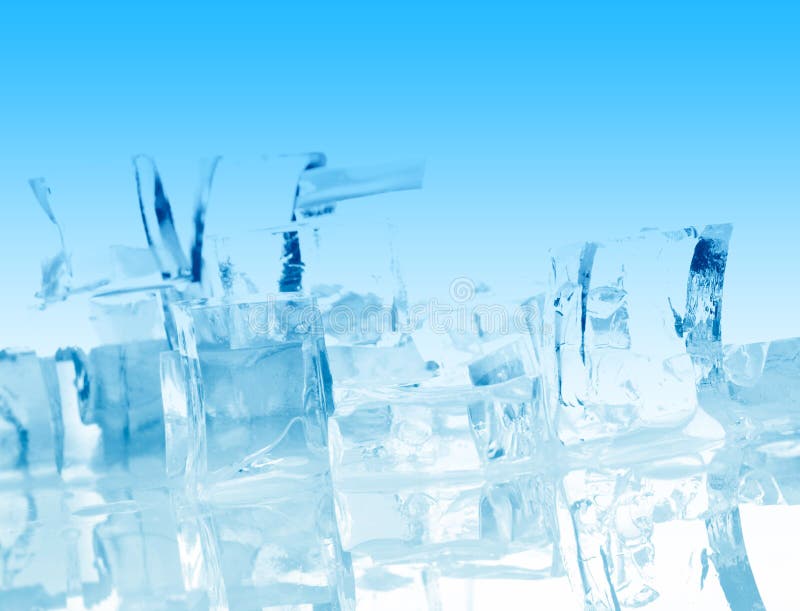 Ice cubes in blue light stock image. Image of drip, coolness - 11789293