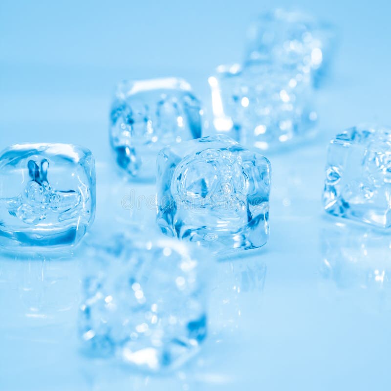 Ice cubes stock image. Image of drop, reflection, turquoise - 49982689