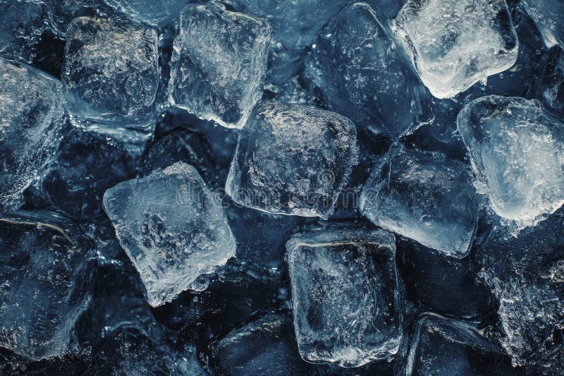Ice Cubes Close Up Refreshing Cold Texture Stock Illustration ...