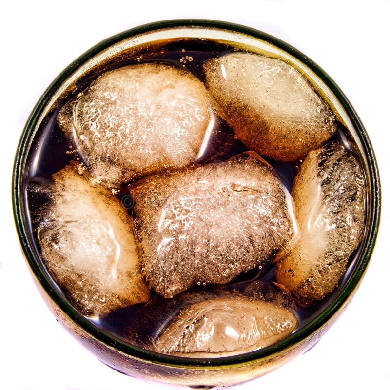 Ice Cubes in Cola from Above Stock Image - Image of glass, thirst: 19169125