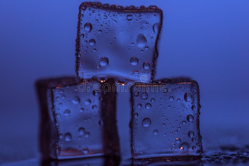 Ice Cubes on Colored Backgrounds Stock Photo - Image of background ...