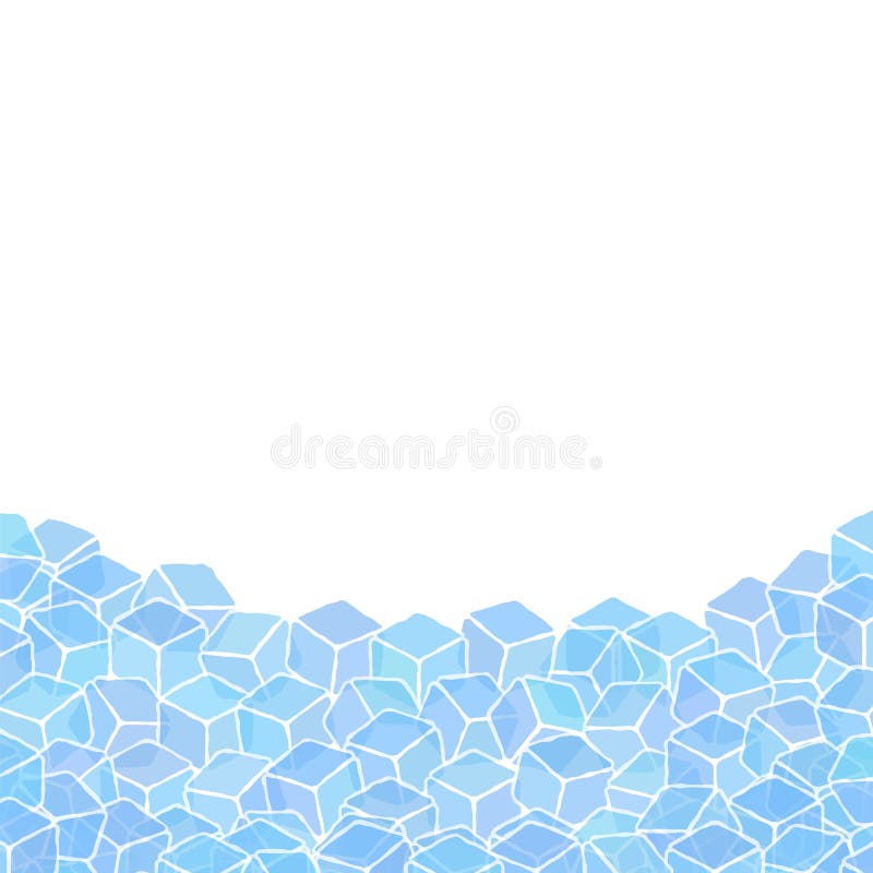 Ice Cubes for Drinbk on White Background. Blue Solid Crystal Set Stock ...