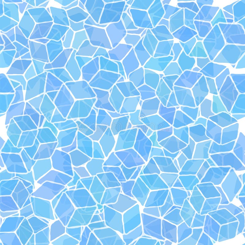 Ice Cubes for Drink on White Background. Blue Solid Crystal Set Stock ...