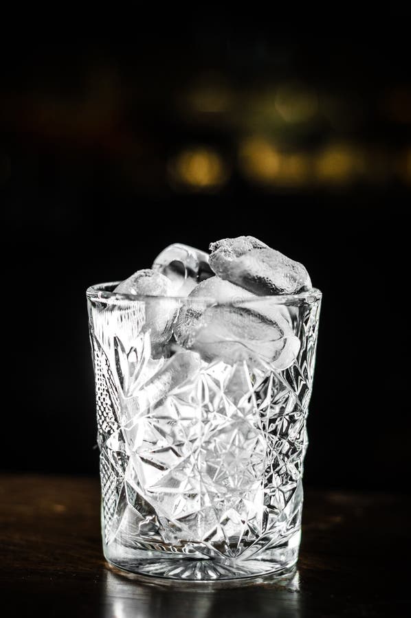 Big Ice Cube in a Glass. Ice Texture Details Stock Photo - Image of ...