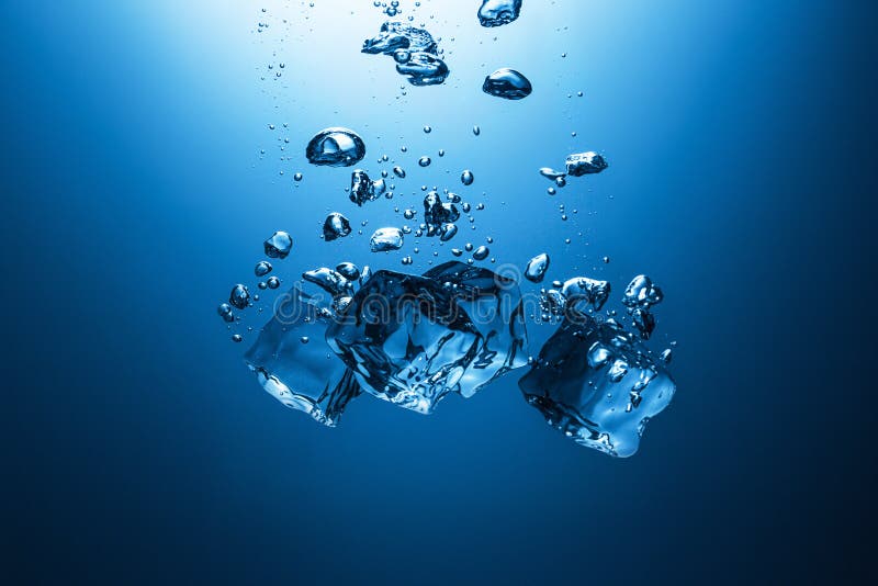 Falling ice cubes in water stock photo. Image of cube - 238527438