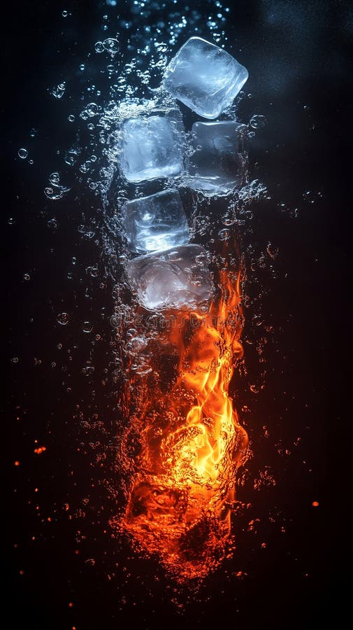 Submerged Ice Cubes Dance Stock Illustrations – 3 Submerged Ice Cubes ...