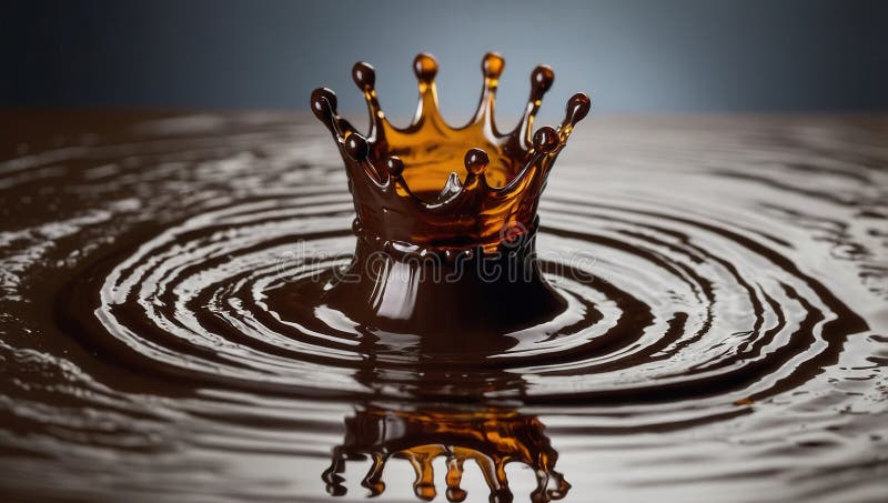 Ice Cubes Floating Above Water, Creating a Suspended Crown Effect Stock ...