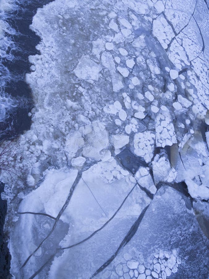 Ice Cubes Floating on Water Stock Photo - Image of river, pieces: 50379736