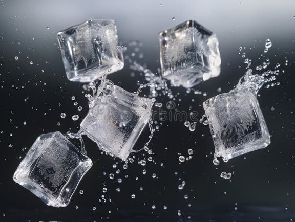 Ice Cubes Floating in Water Stock Image - Image of transparent, frosty ...