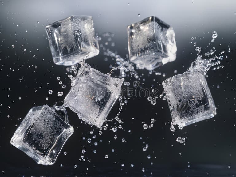 Ice Cubes Floating in Water Stock Image - Image of transparent, frosty ...