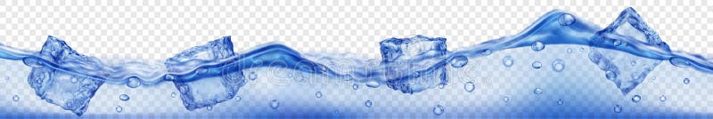 Ice Cubes Floating in Water Stock Vector - Illustration of glass ...