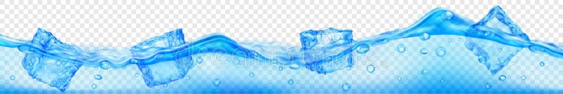 Ice Cubes Floating in Water Stock Vector - Illustration of object ...