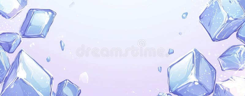 Ice Cubes, Forming a Frosty Layer of Chunks, Cut Out Stock Image ...