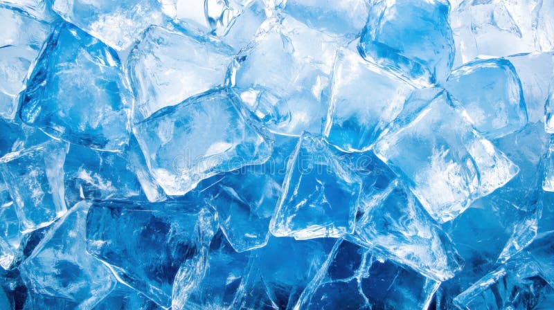 Ice Cubes Forming a Refreshing Blue Background Stock Illustration ...