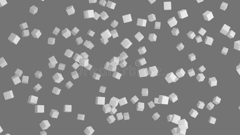 Ice Cubes. Geometric Shape in the Air in Architectural Structure on ...