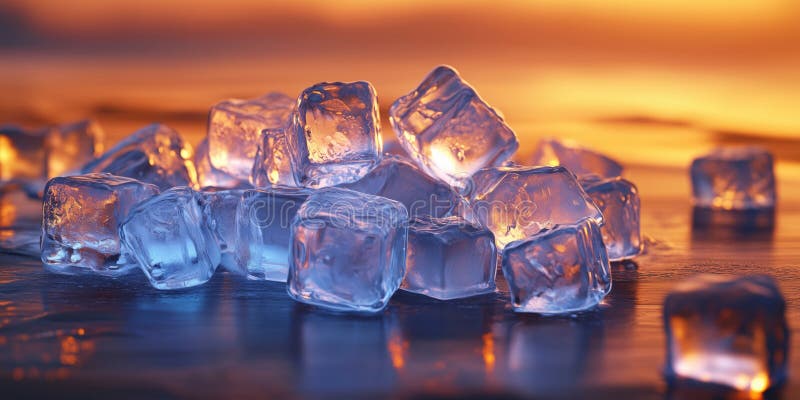 Glistening Ice Cubes Sunset Stock Photos - Free & Royalty-Free Stock ...