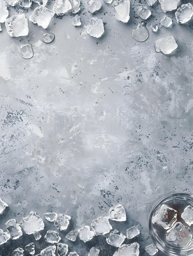 Ice Cubes on Gray Background for Creative Use Generative AI Stock ...