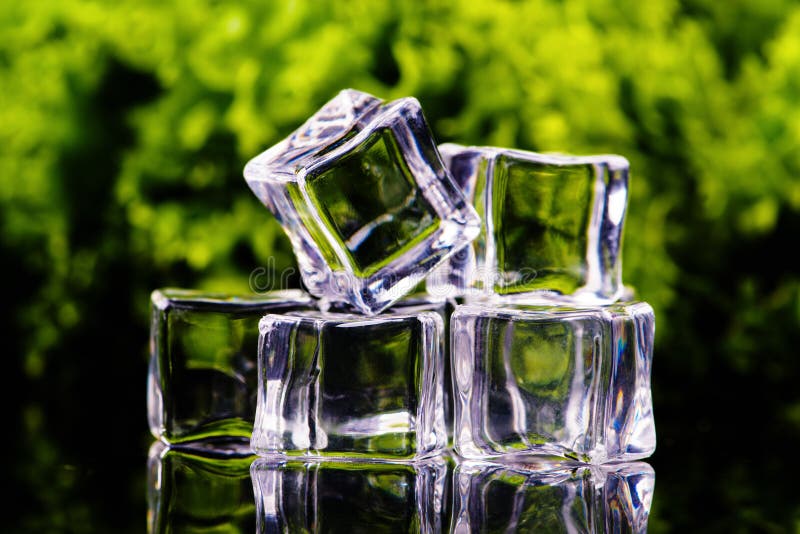 Fresh green. ice cubes stock photo. Image of frame, bath - 2339202