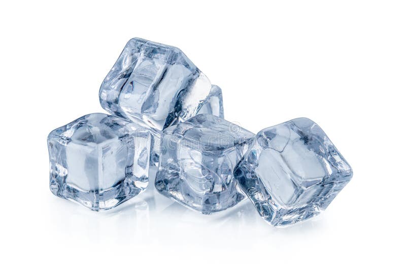 Ice Cubes Isolated on a White Background Stock Photo - Image of liquid ...