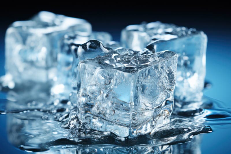 Ice Cubes Made from Clean Water Stock Photo - Image of light, liquid ...