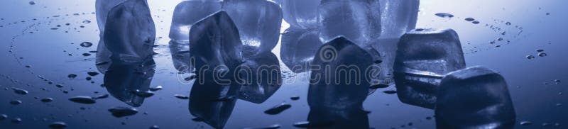 Ice Cubes Melting on the Table Stock Photo - Image of cubes, crystal ...