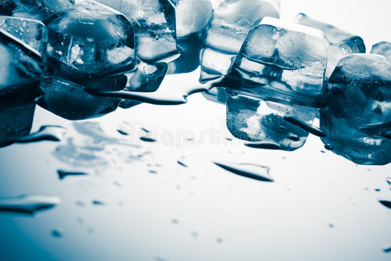 Ice cubes on the mirror stock photo. Image of drop, frost - 95271238