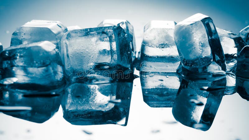 Ice cubes on the mirror stock photo. Image of cool, closeup - 95271356