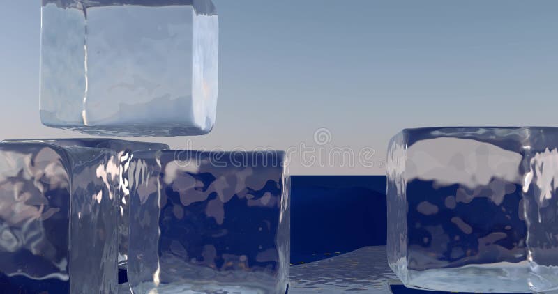 Ice Cubes Over a European Flag. Stock Footage - Video of european ...