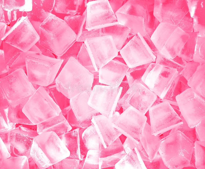 Ice cubes in pink light. stock photo. Image of clear - 32402280