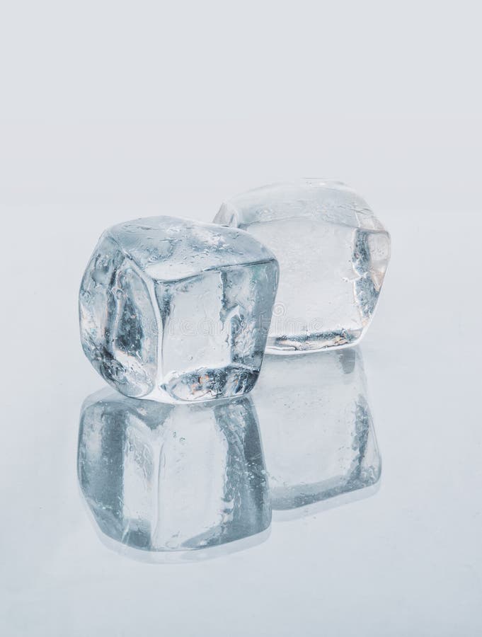 Ice Cubes with Reflection, Isolated. Stock Photo - Image of cold, clean ...