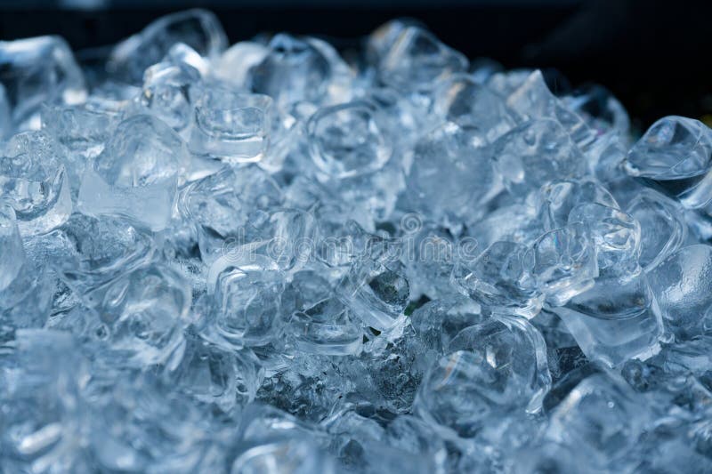 Ice Cubes from a Restaurant Melt in the Summer Heat Stock Photo - Image ...