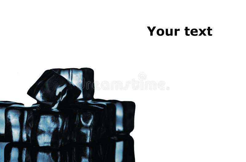 Ice Cubes in Shadow with Clipping Path Stock Image - Image of clear ...